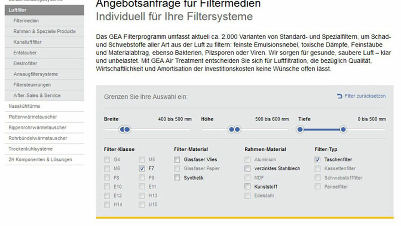 Schneller zum richtigen Filter | HLK Schneller zum richtigen Filter | HLK